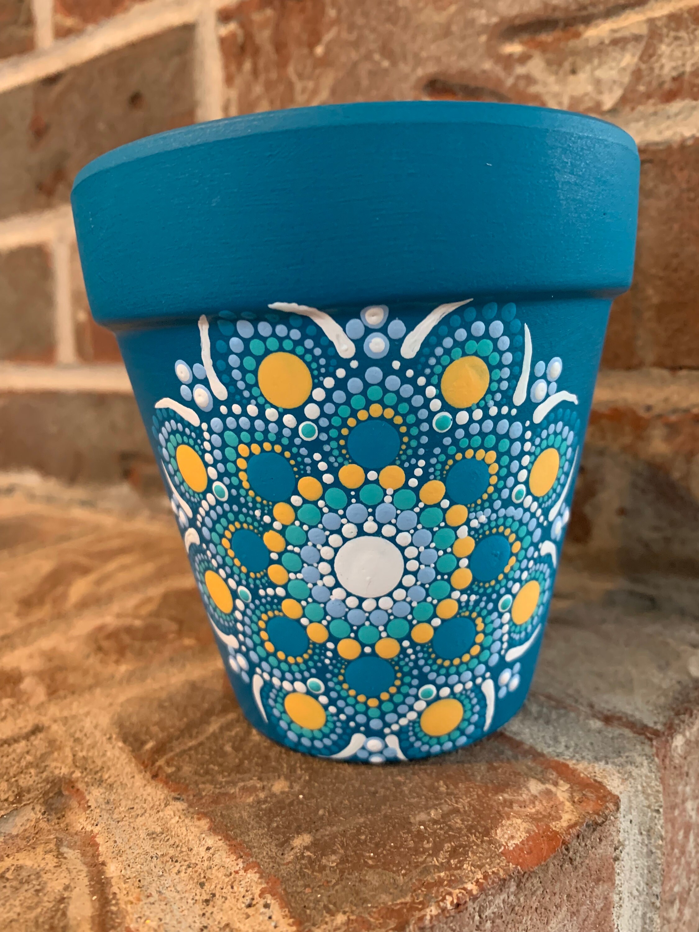 Flower Pot,4 Inch, Hand Painted. - Etsy