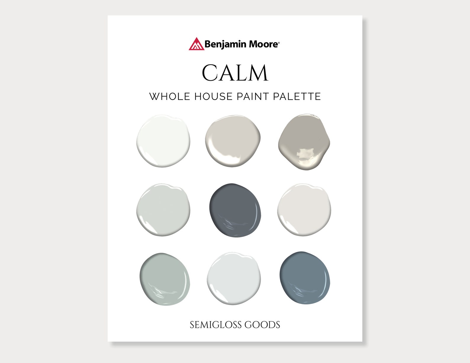 Calm Paint Palette, Benjamin Moore, Calm Undertones, Calm Reviews ...