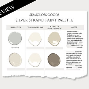 Sherwin Williams Silver Strand Palette, Silver Strand Paint, Coastal ...
