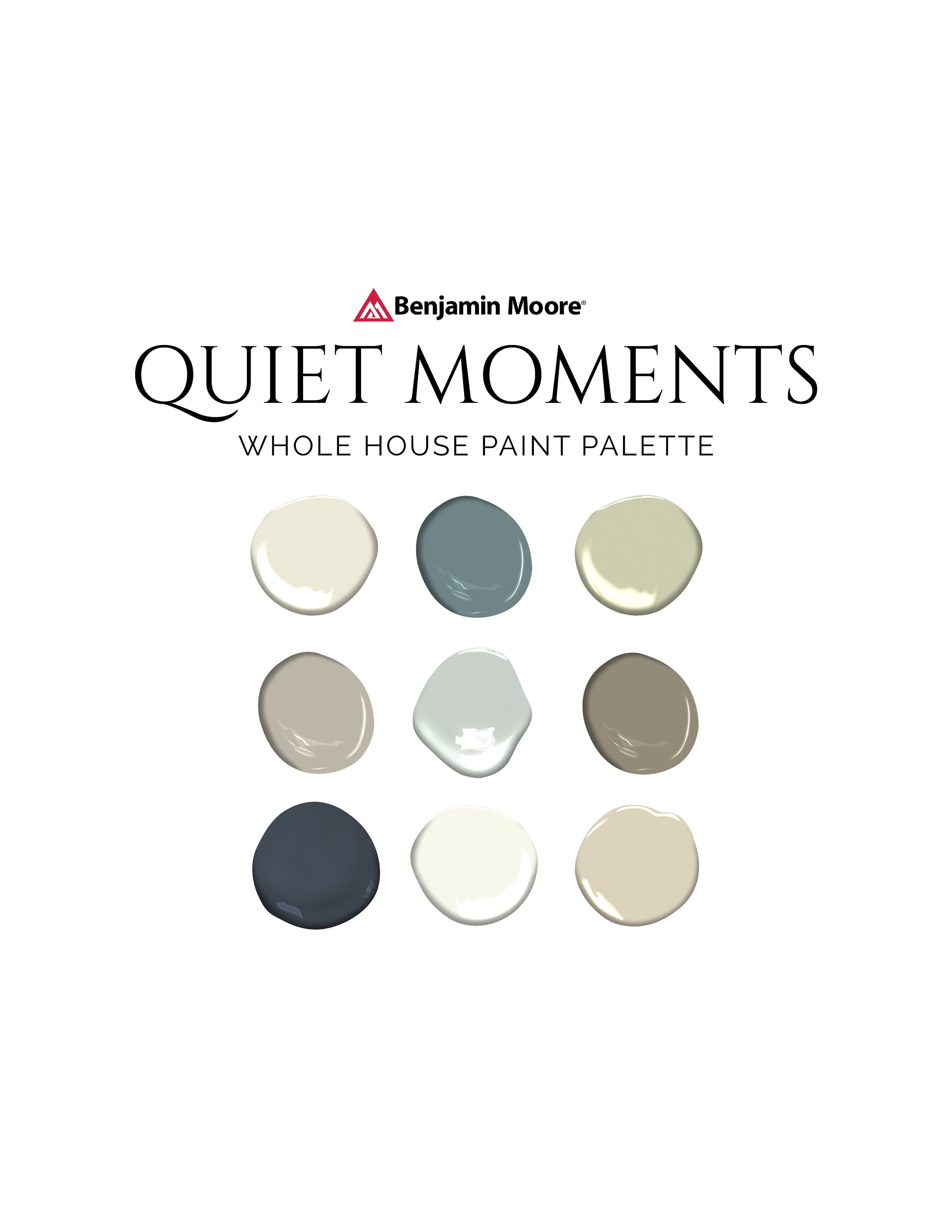 Benjamin Moore Quiet Moments Palette, Interior Design Color Palette ...