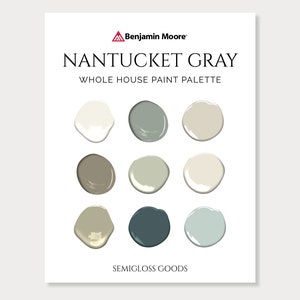 Benjamin Moore Nantucket Gray Palette, Interior Design Color Palette ...
