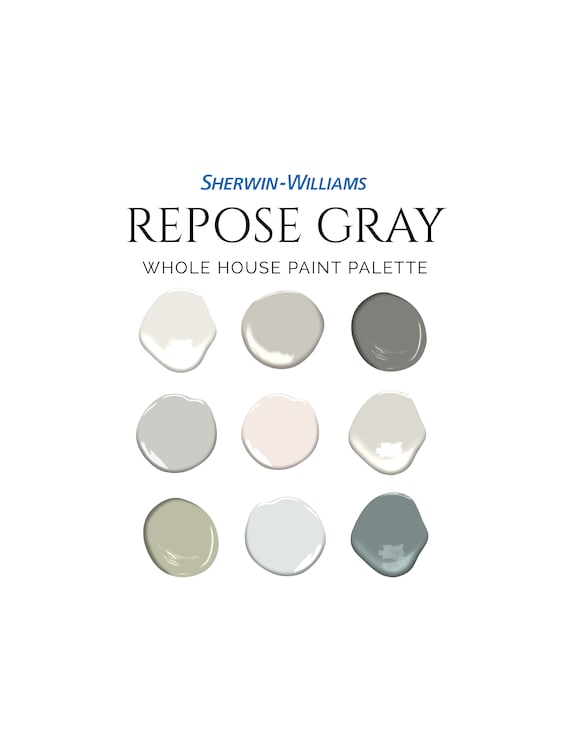 Sherwin Williams Repose Gray Palette Repose Gray Kitchen - Etsy