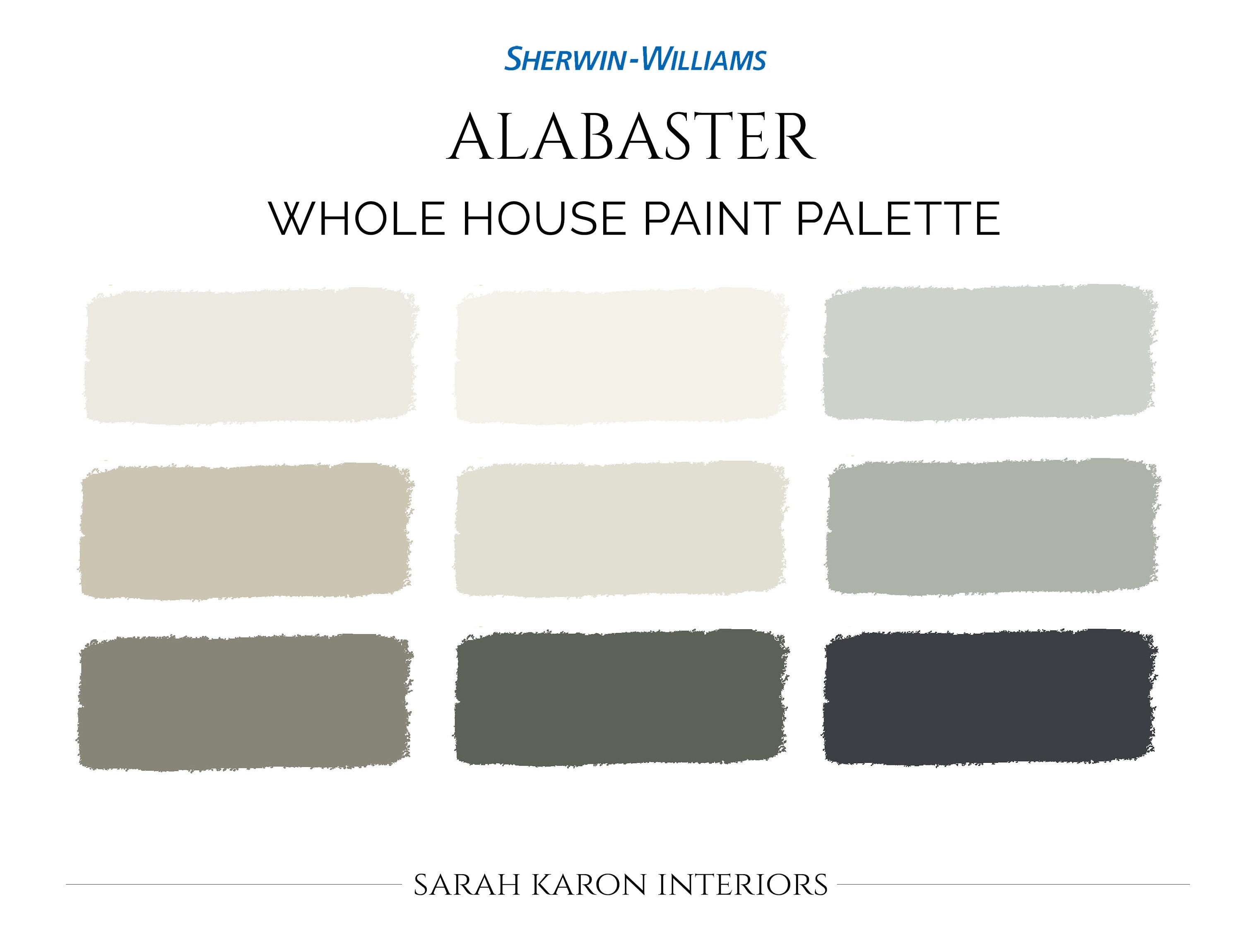 Alabaster Paint Palette, Sherwin-williams, Alabaster Coordinating ...