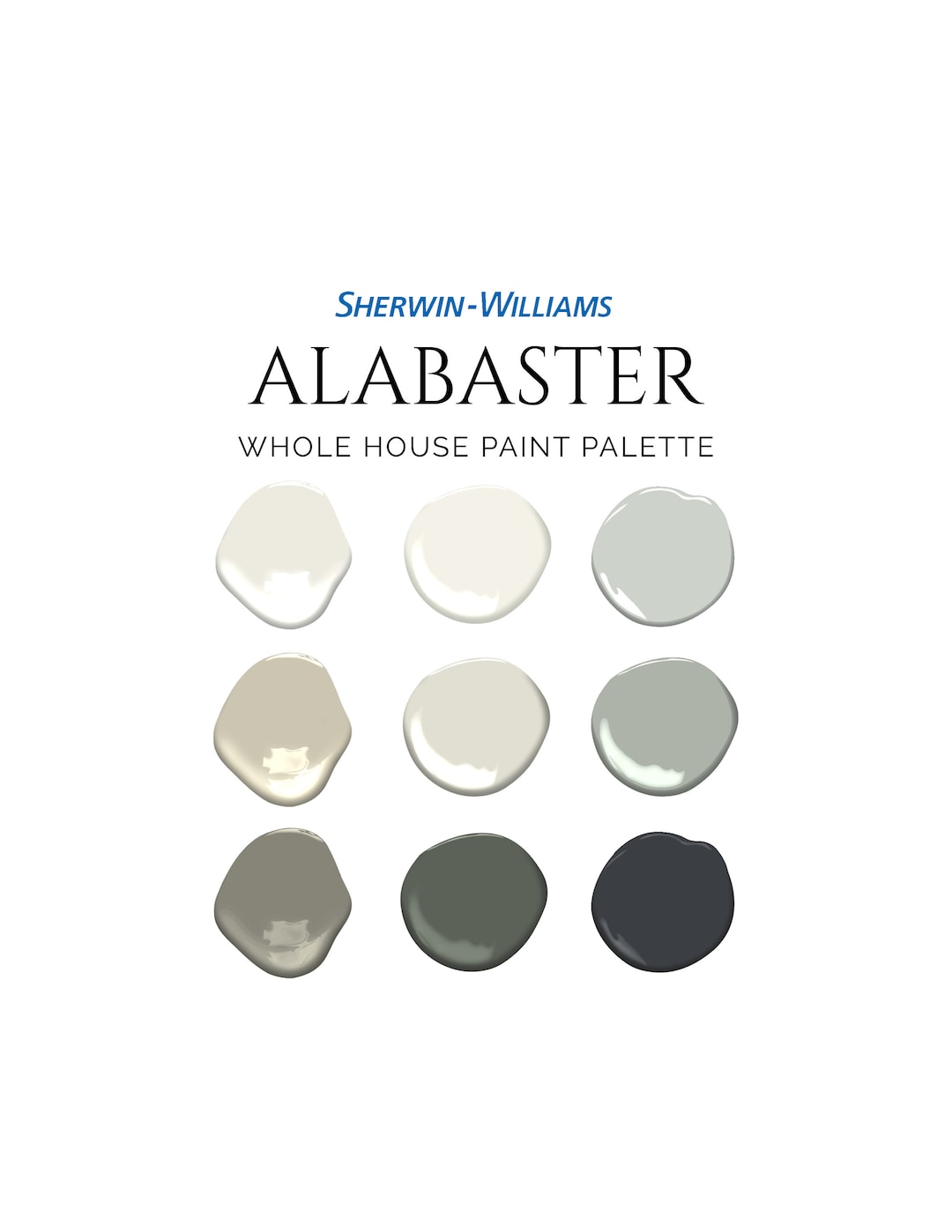 Alabaster Paint Palette, Sherwin-williams, Alabaster Coordinating ...