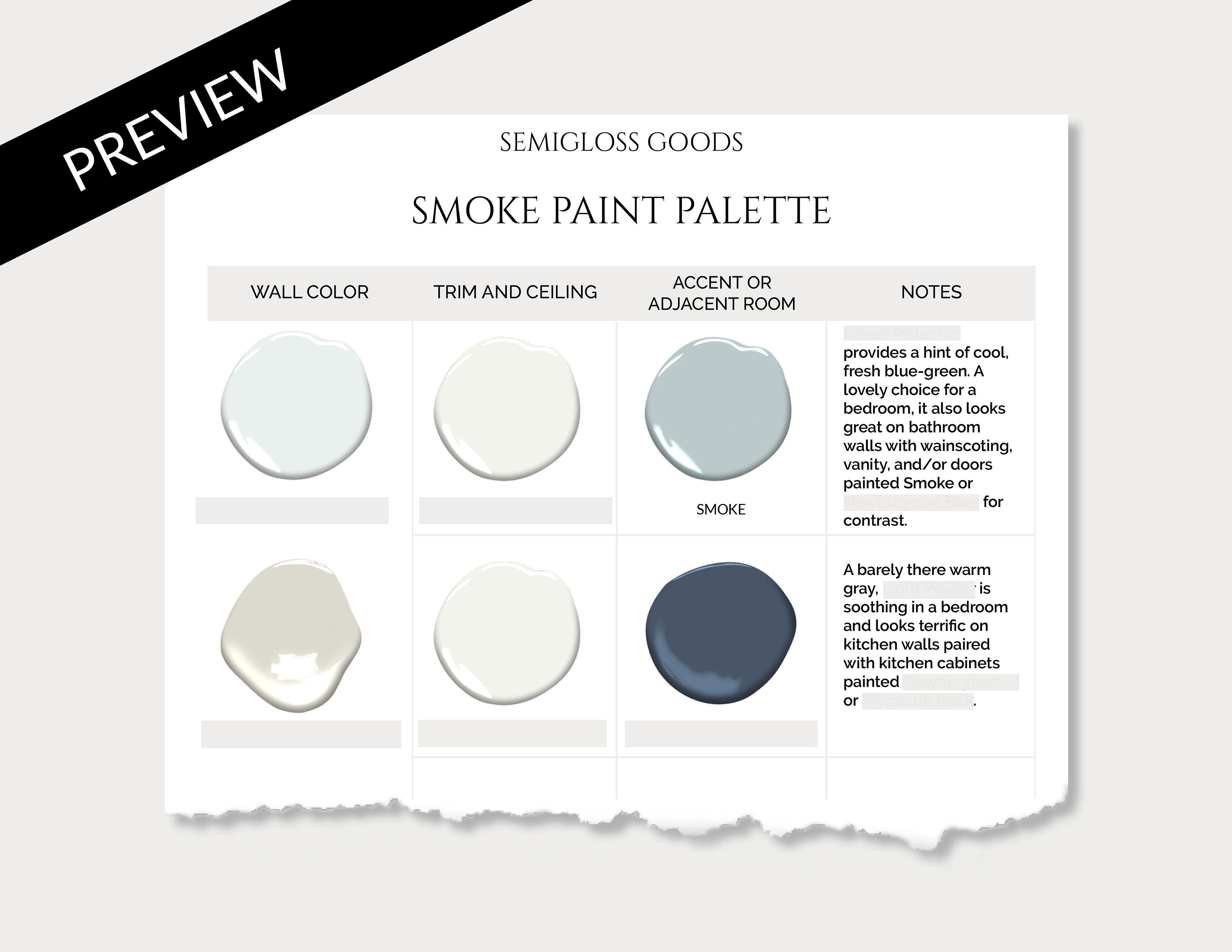 Benjamin Moore Smoke Palette, Smoke Color Palette, Smoke Cabinets ...