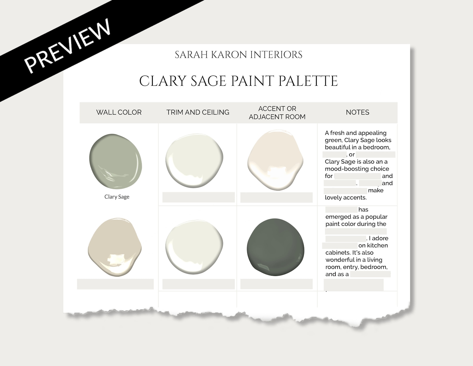 Sherwin Williams Clary Sage Palette, Sage Green Color Palette ...