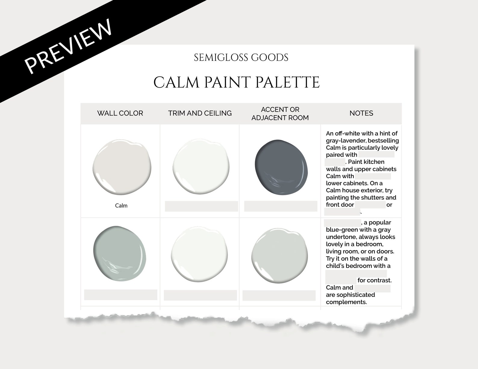 Calm Paint Palette, Benjamin Moore, Calm Undertones, Calm Reviews ...