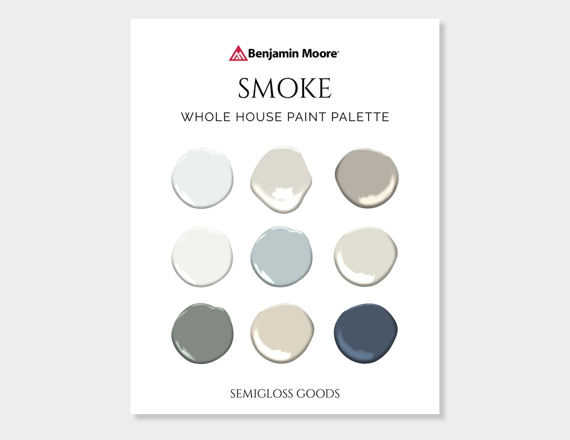 Benjamin Moore Smoke Palette, Smoke Color Palette, Smoke Cabinets ...