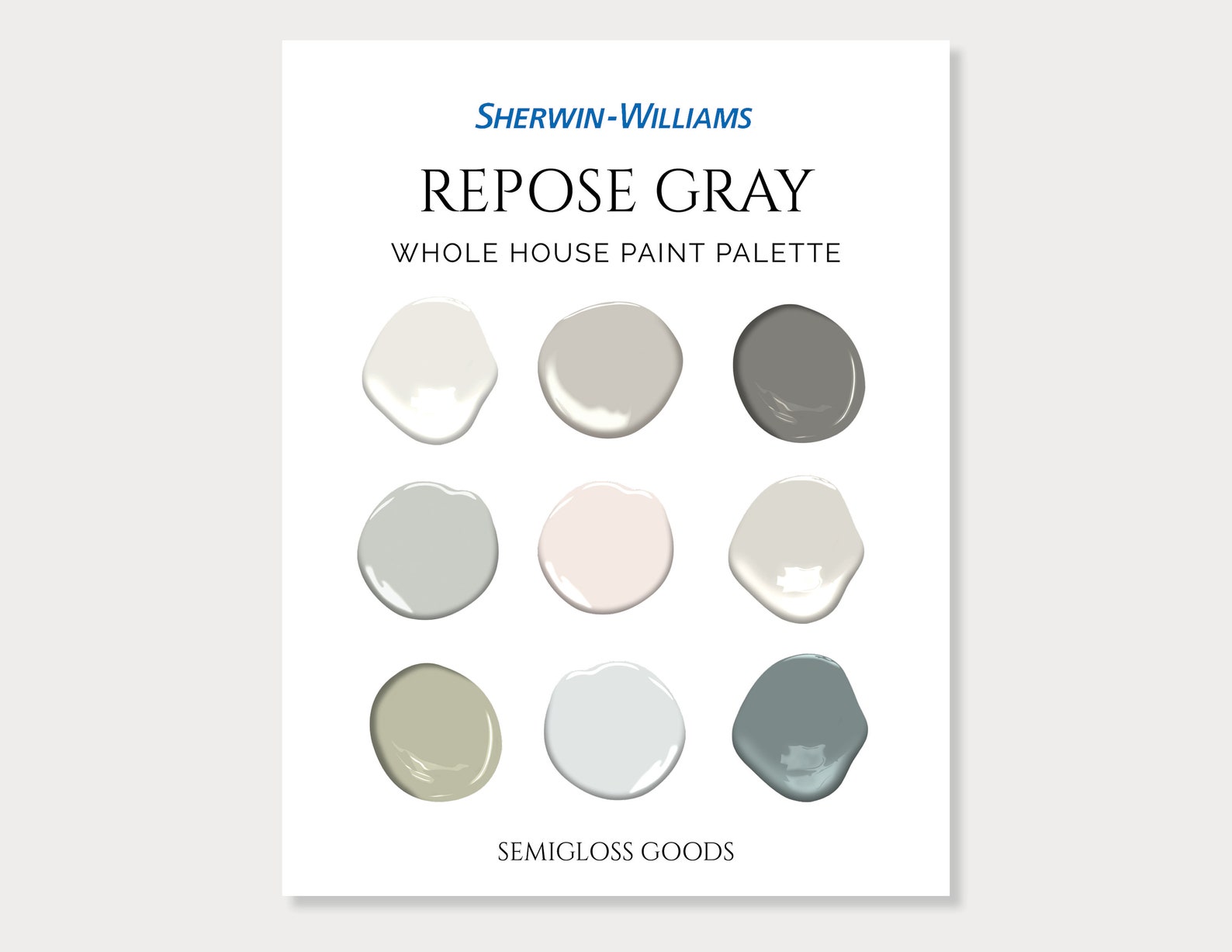 Sherwin Williams Repose Gray Palette, Repose Gray Kitchen Cabinets ...