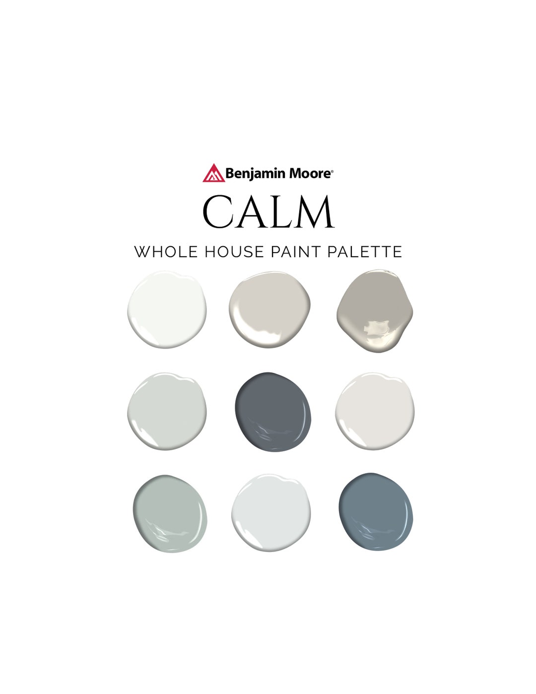 Calm Paint Palette, Benjamin Moore, Calm Undertones, Calm Reviews ...