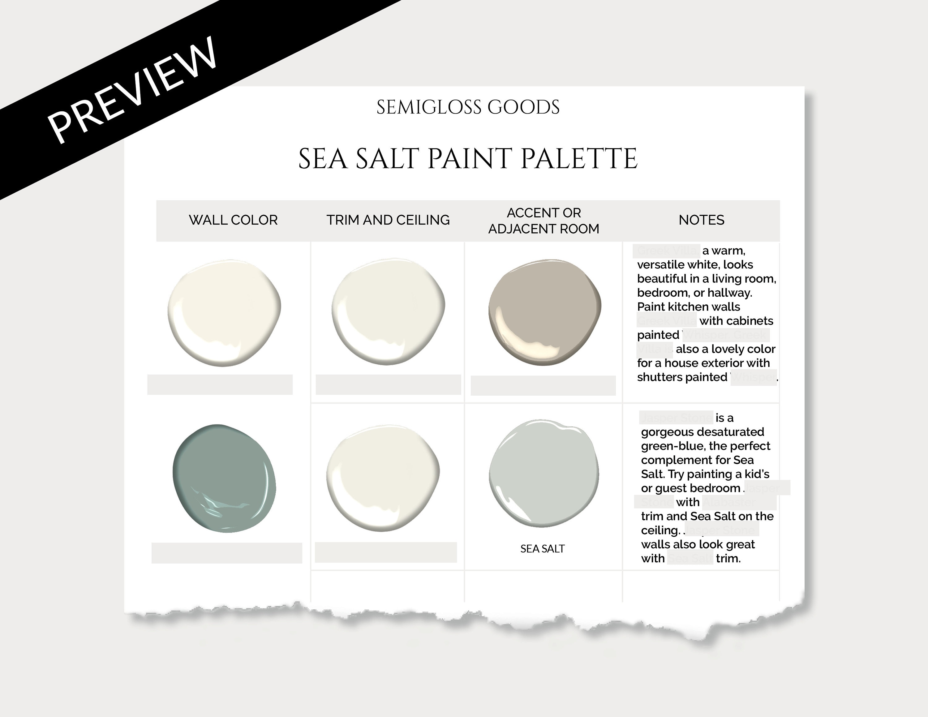 Sherwin Williams Sea Salt Palette, Fresh Color Palette, Coastal Palette ...