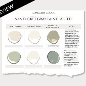 Benjamin Moore Nantucket Gray Palette, Interior Design Color Palette ...