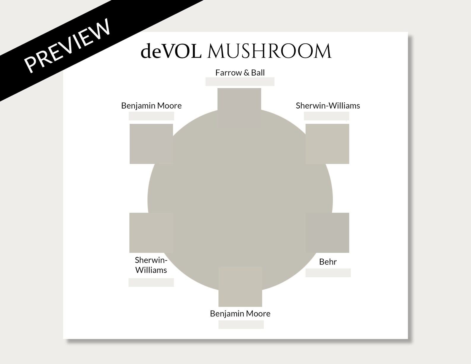 Devol Paint Colors Matched to Sherwin-williams Benjamin - Etsy UK