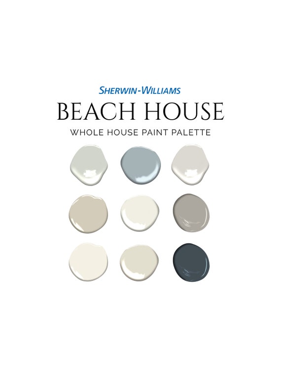 Beach House Paint Palette Coastal Paint Color Palette - Etsy