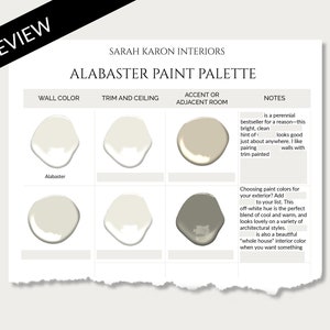 Alabaster Paint Palette, Sherwin-williams, Alabaster Coordinating ...