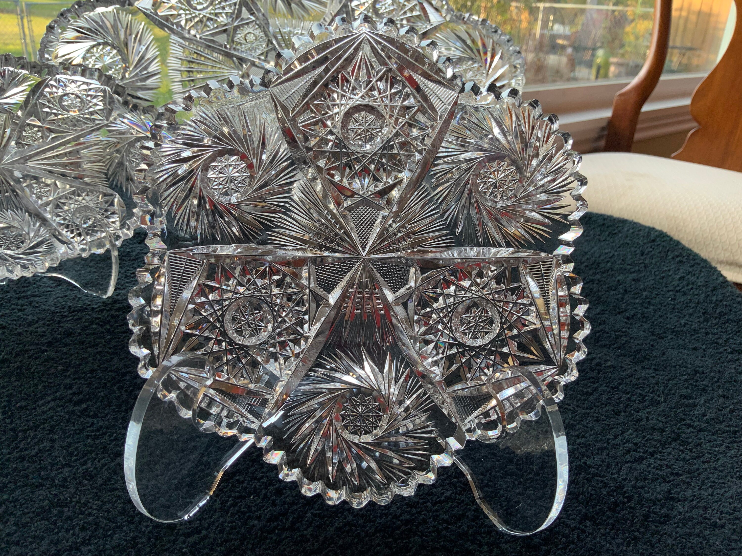 American Brilliant Cut Glass Kruth Cut Glass Ozone Pattern - Etsy