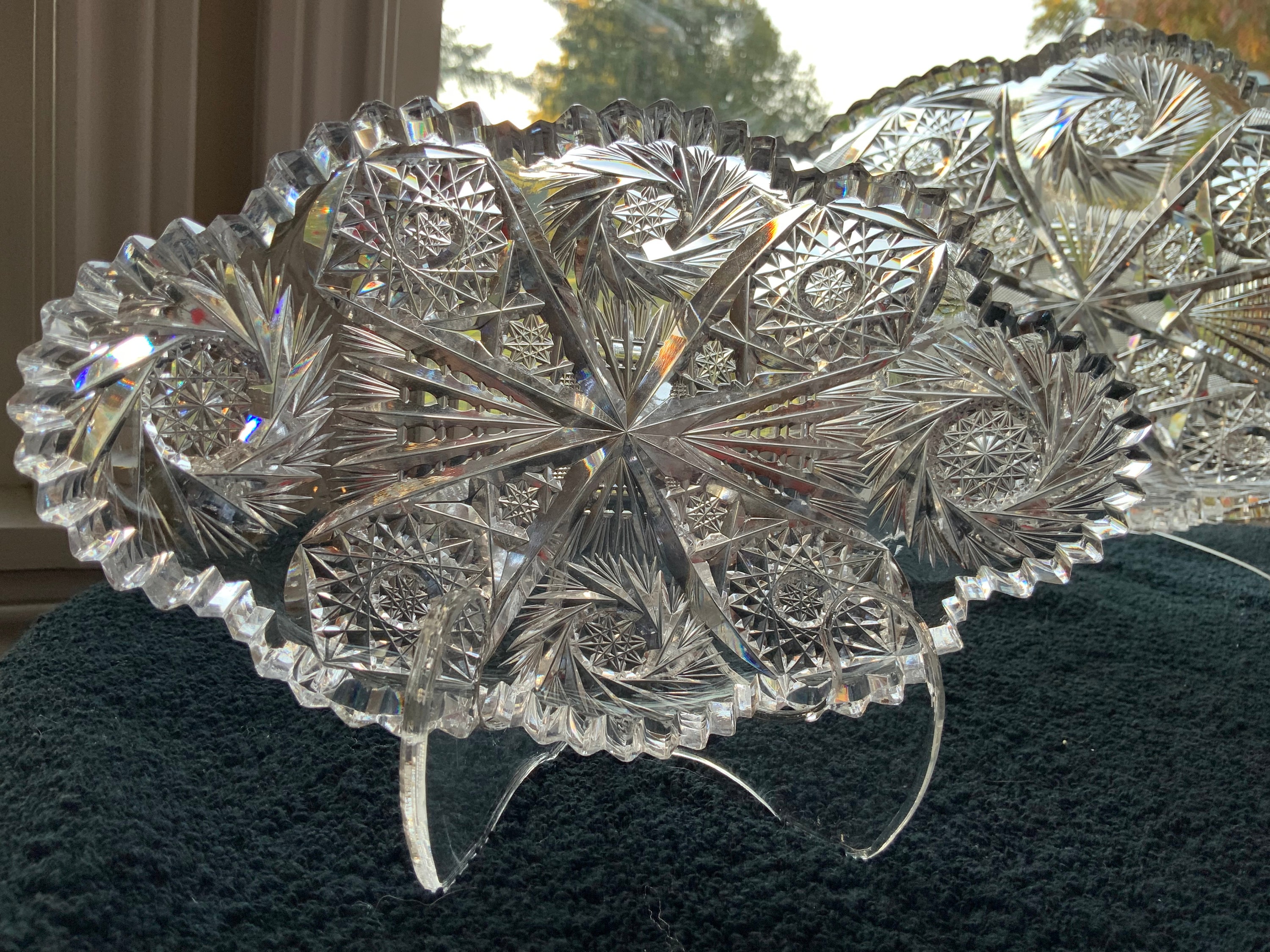 American Brilliant Cut Glass Kruth Cut Glass Ozone Pattern - Etsy