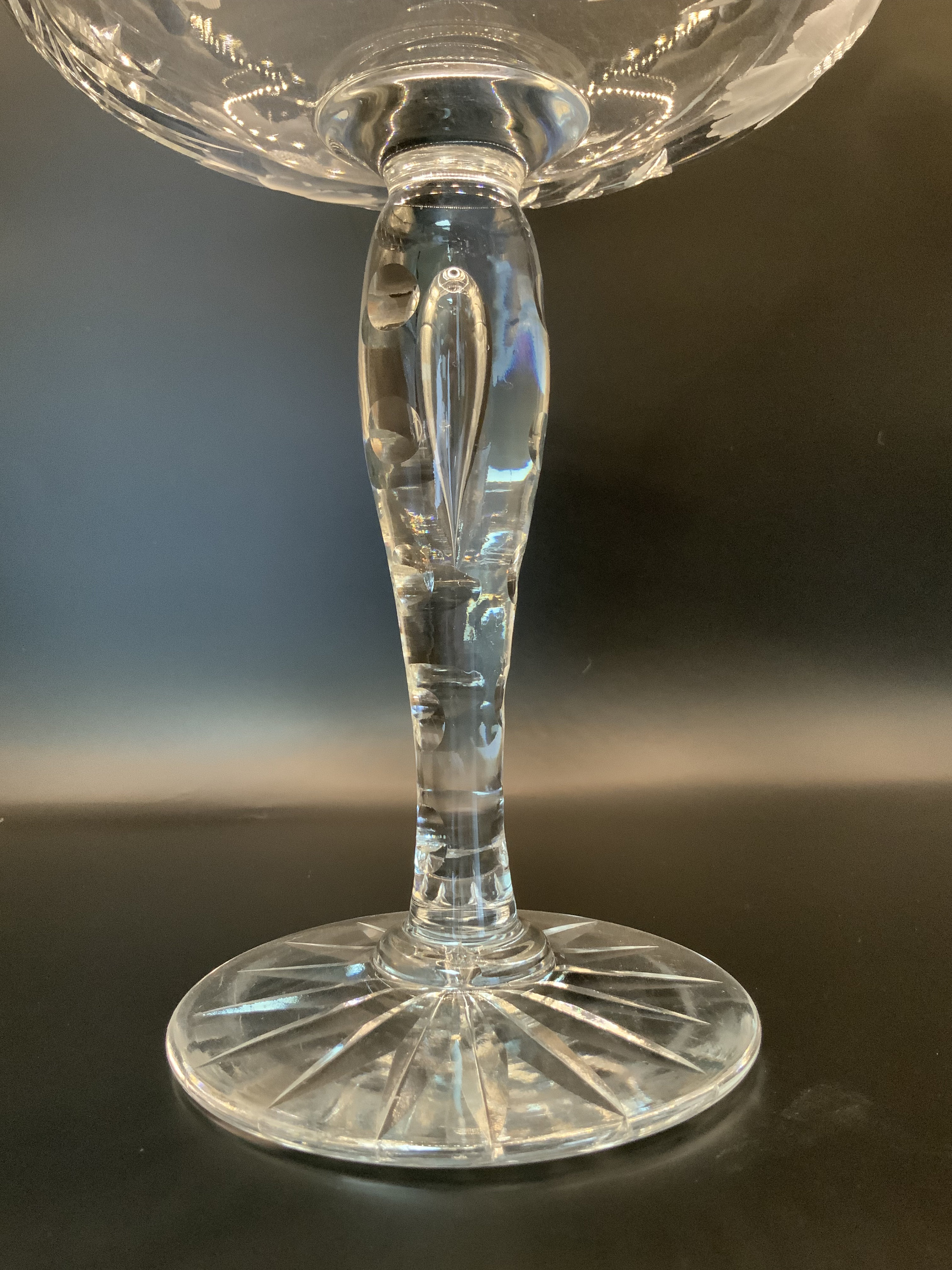 ABCG Ideal Cut Glass Compote Biltmore Pattern - Etsy