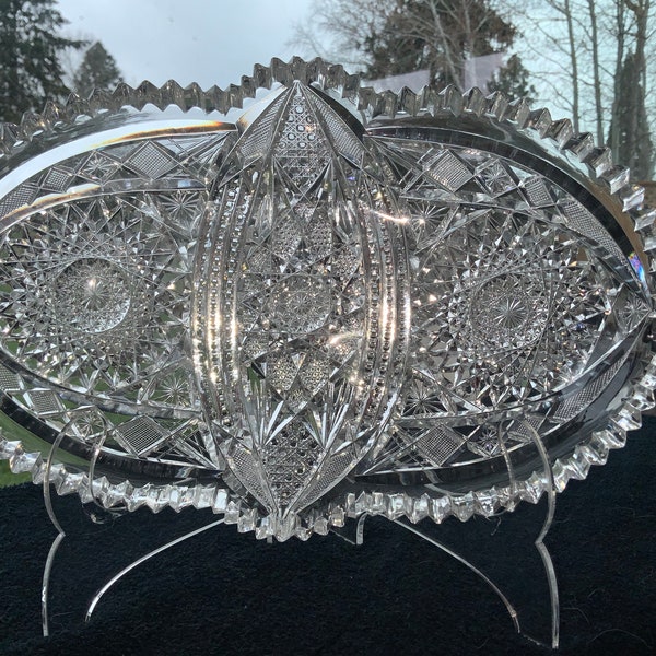 Cut Glass Tray - Etsy