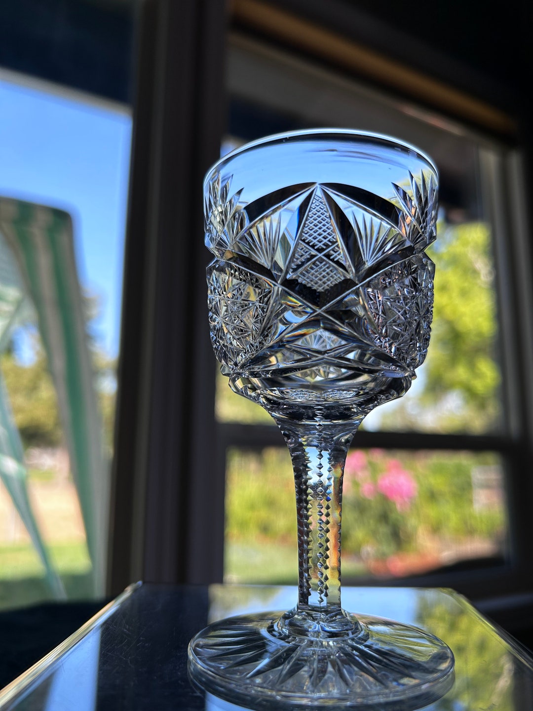 ABCG Signed Libbey Jewel Pattern Wine Glass - Etsy