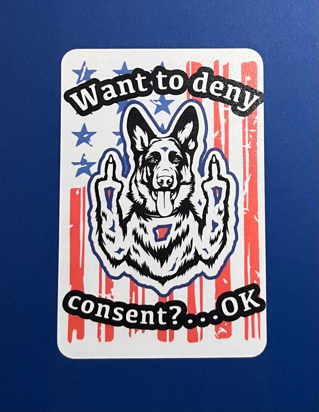 K9 Deny Consent Sticker - Etsy