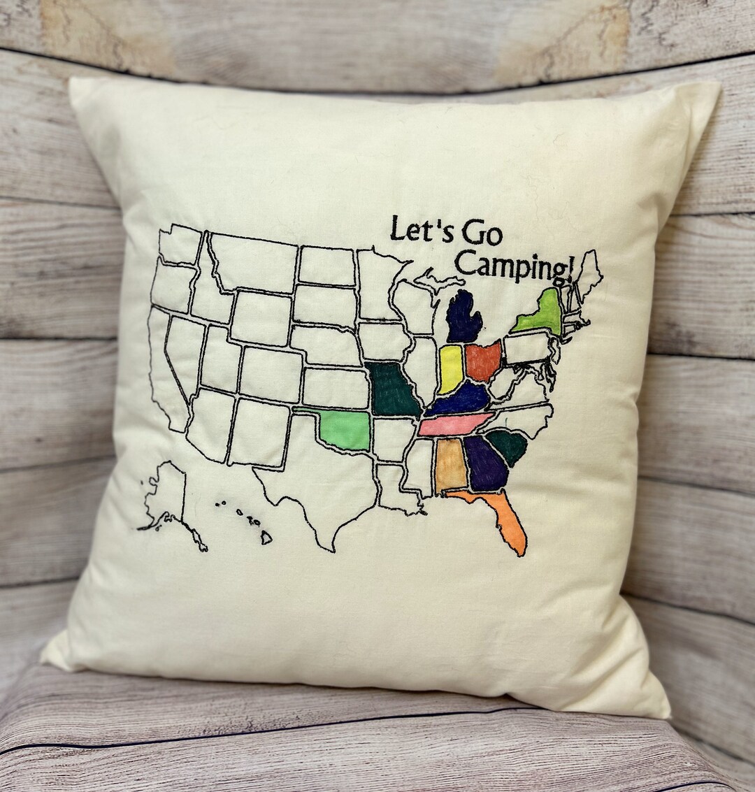 Travel Map Pillows - Etsy