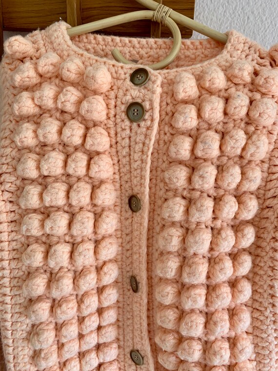 Handmade Pink Knit Kids Sweater - Gem