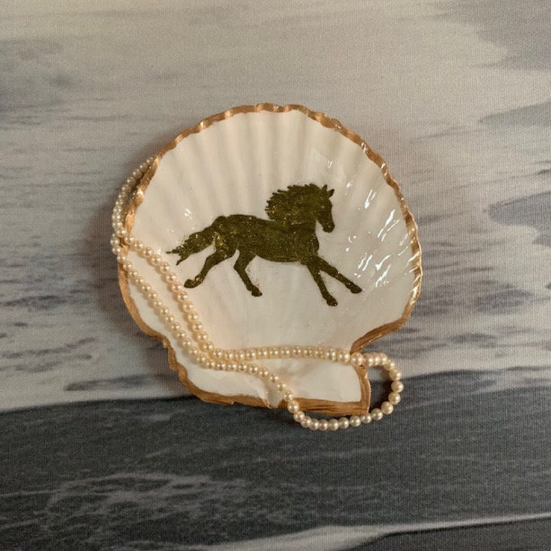 Shell Horse Trinket Dish - Etsy