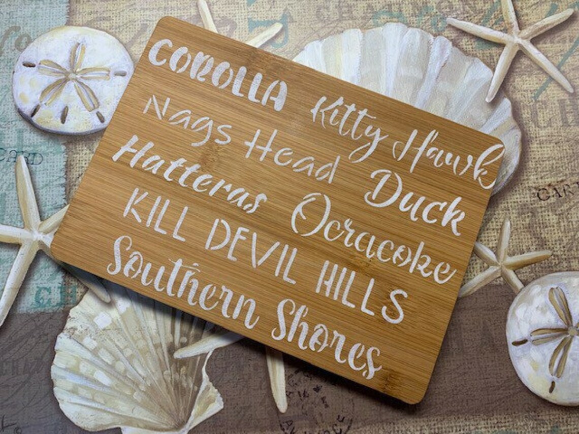 Outer Banks Bamboo Sign, OBX Bamboo Sign, Outer Banks Mini Server, OBX ...