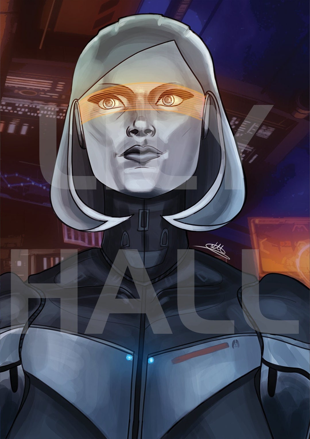 Edi Mass Effect Art Print A4 Etsy