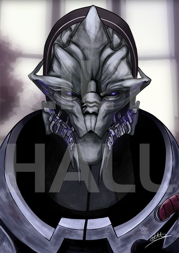 Saren Arterius Mass Effect Art Print A4 - Etsy