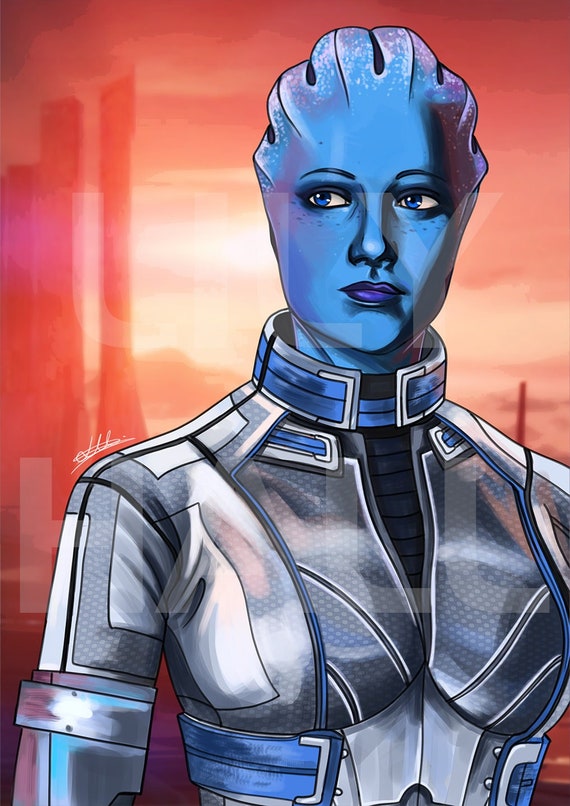 Liara T'soni Mass Effect Art Print A4 - Etsy