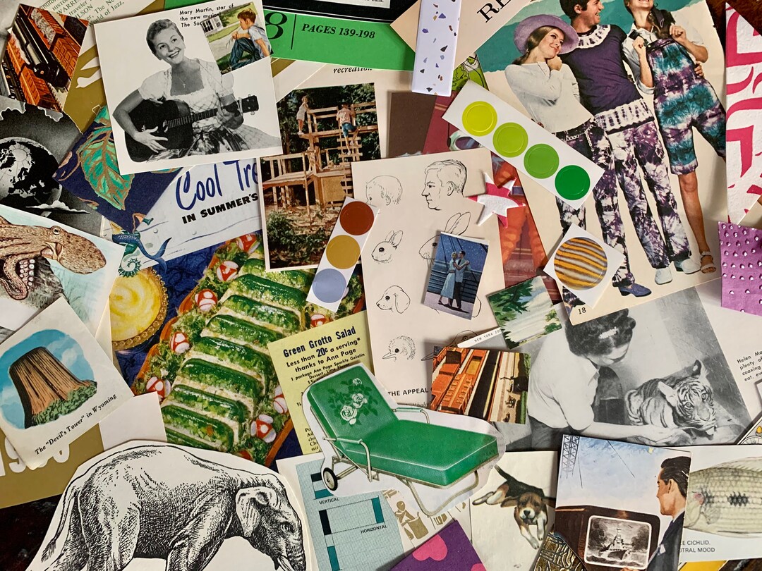 Mini Vintage Collage Kit - Etsy