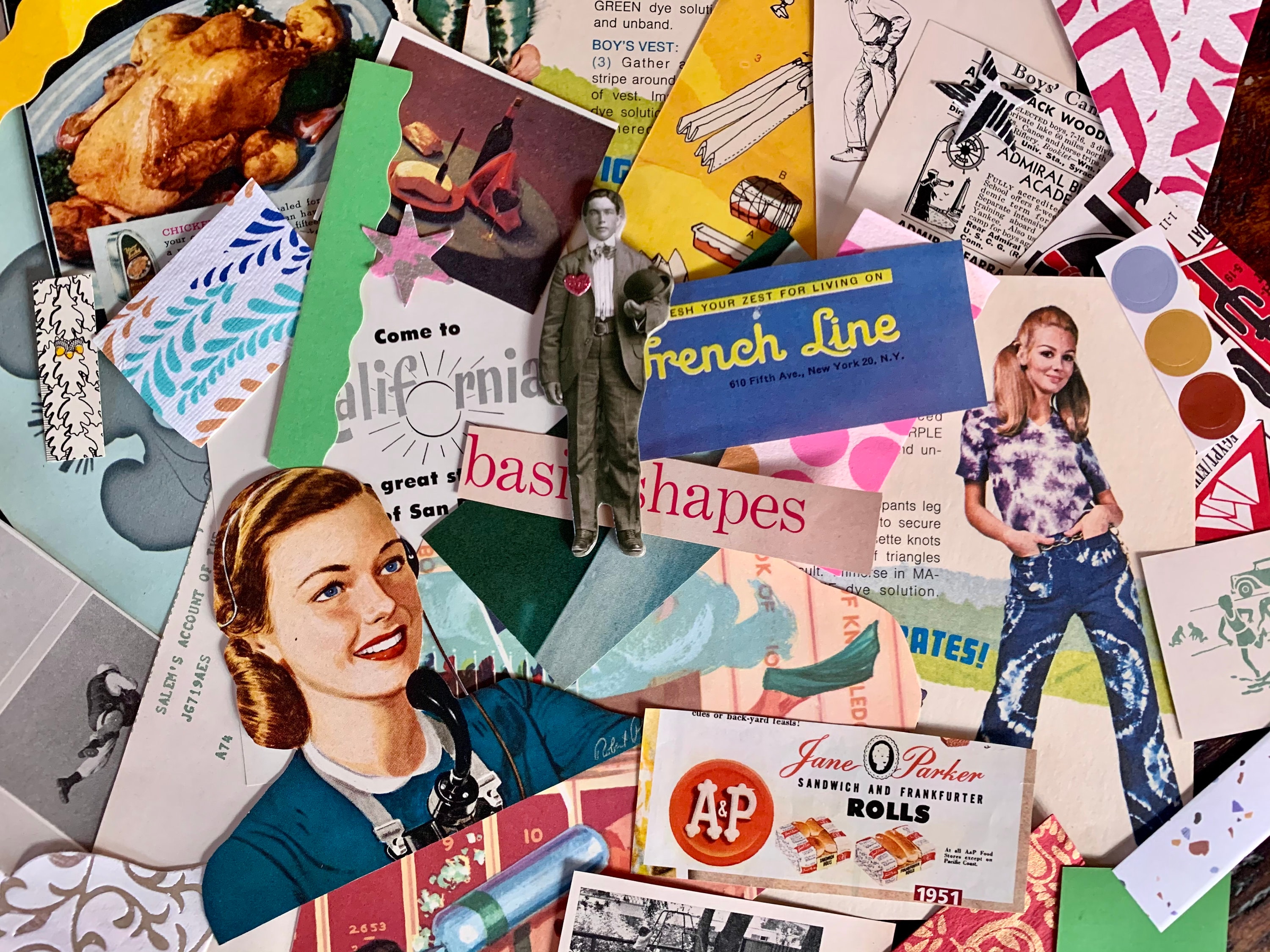 Mini Vintage Collage Kit - Etsy