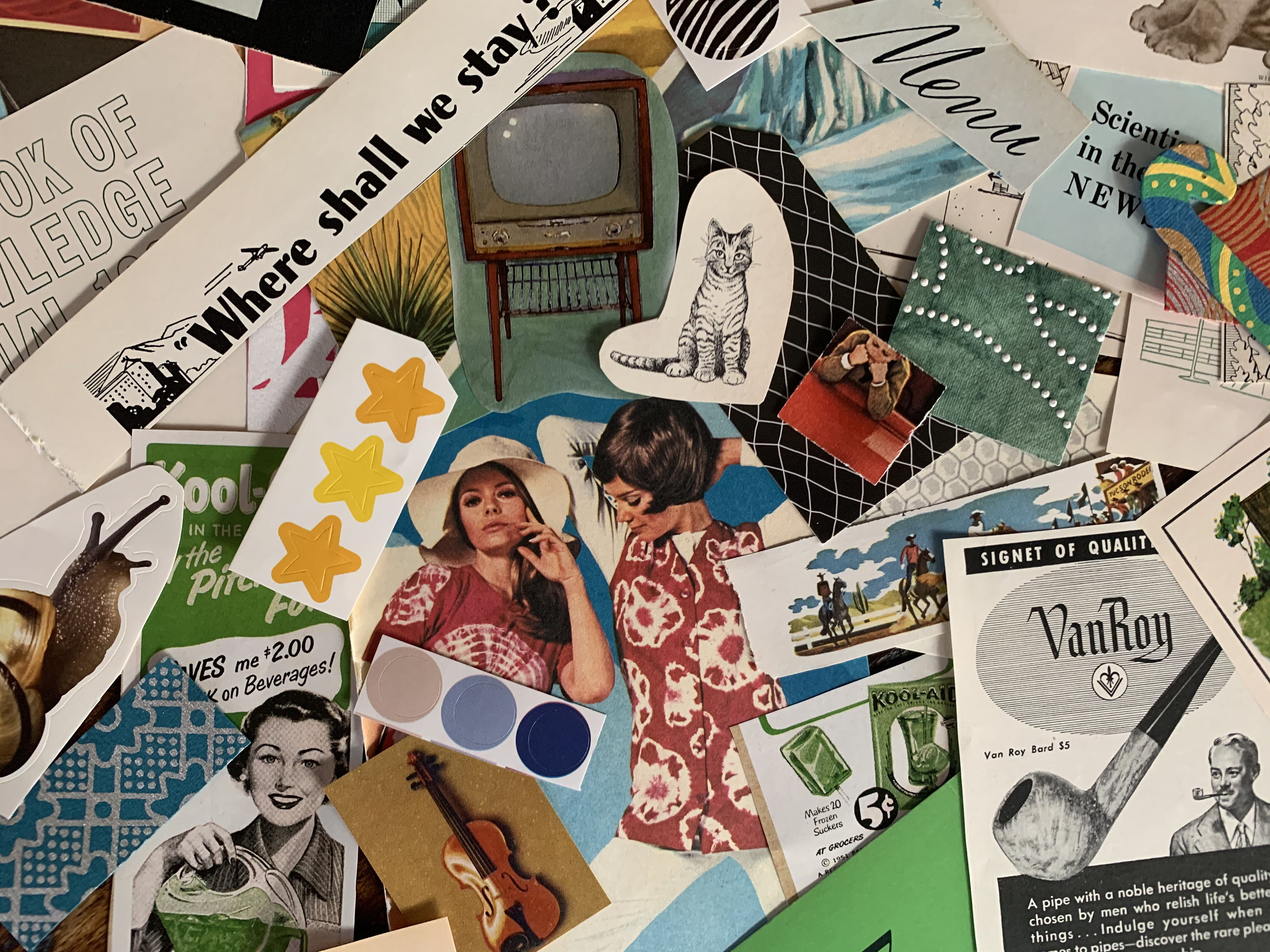 Mini Vintage Collage Kit - Etsy