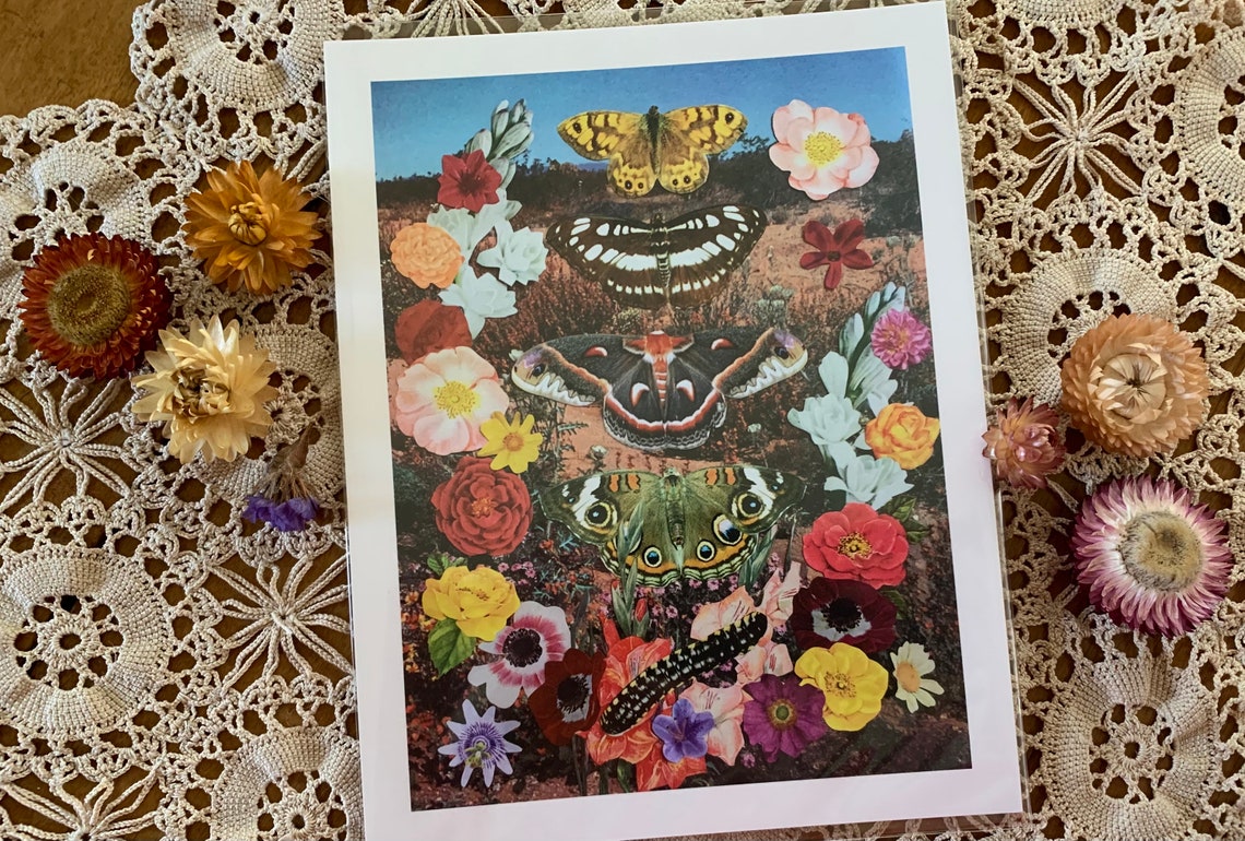 Collage Print - “summer Bloom” - Etsy