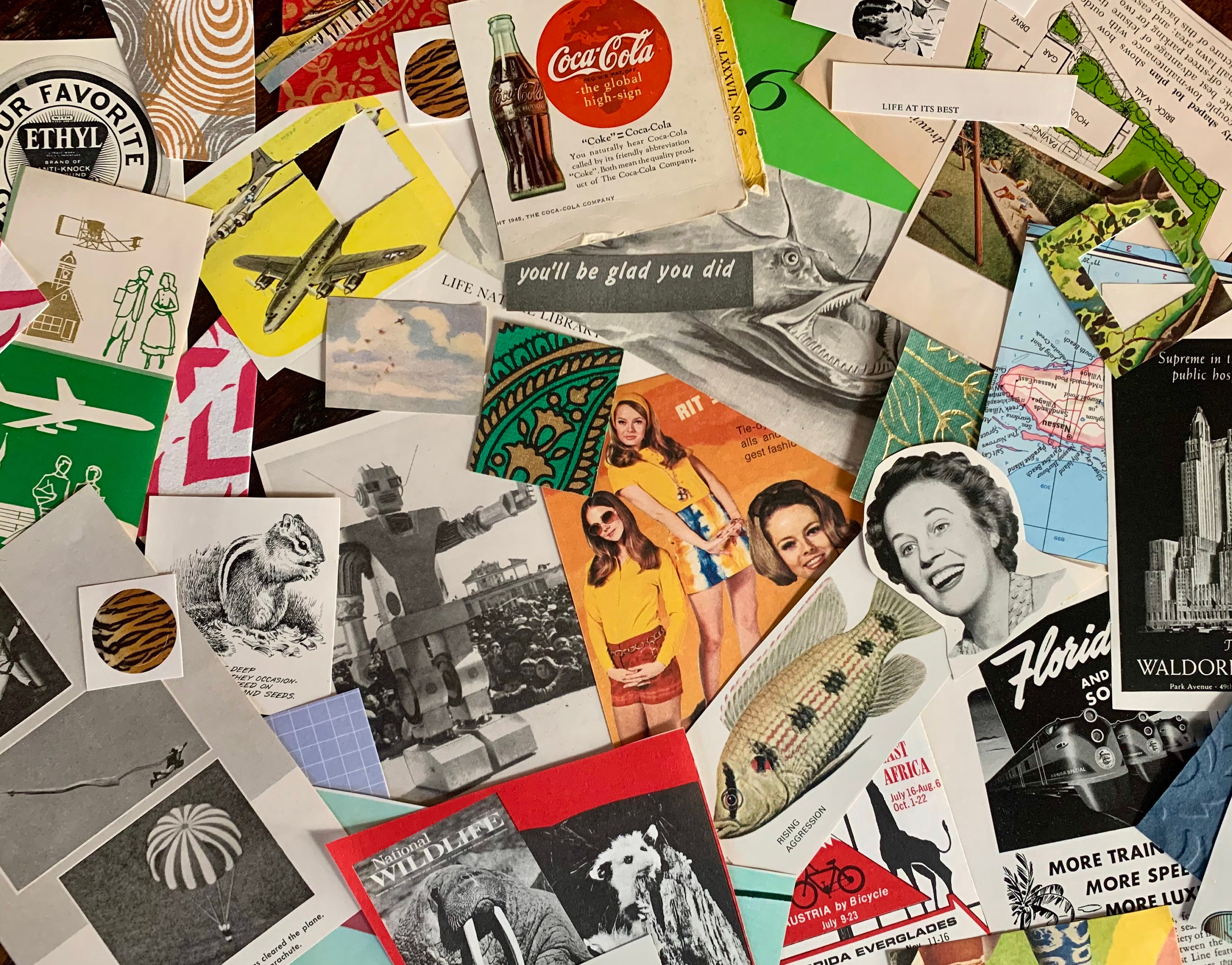 Mini Vintage Collage Kit - Etsy