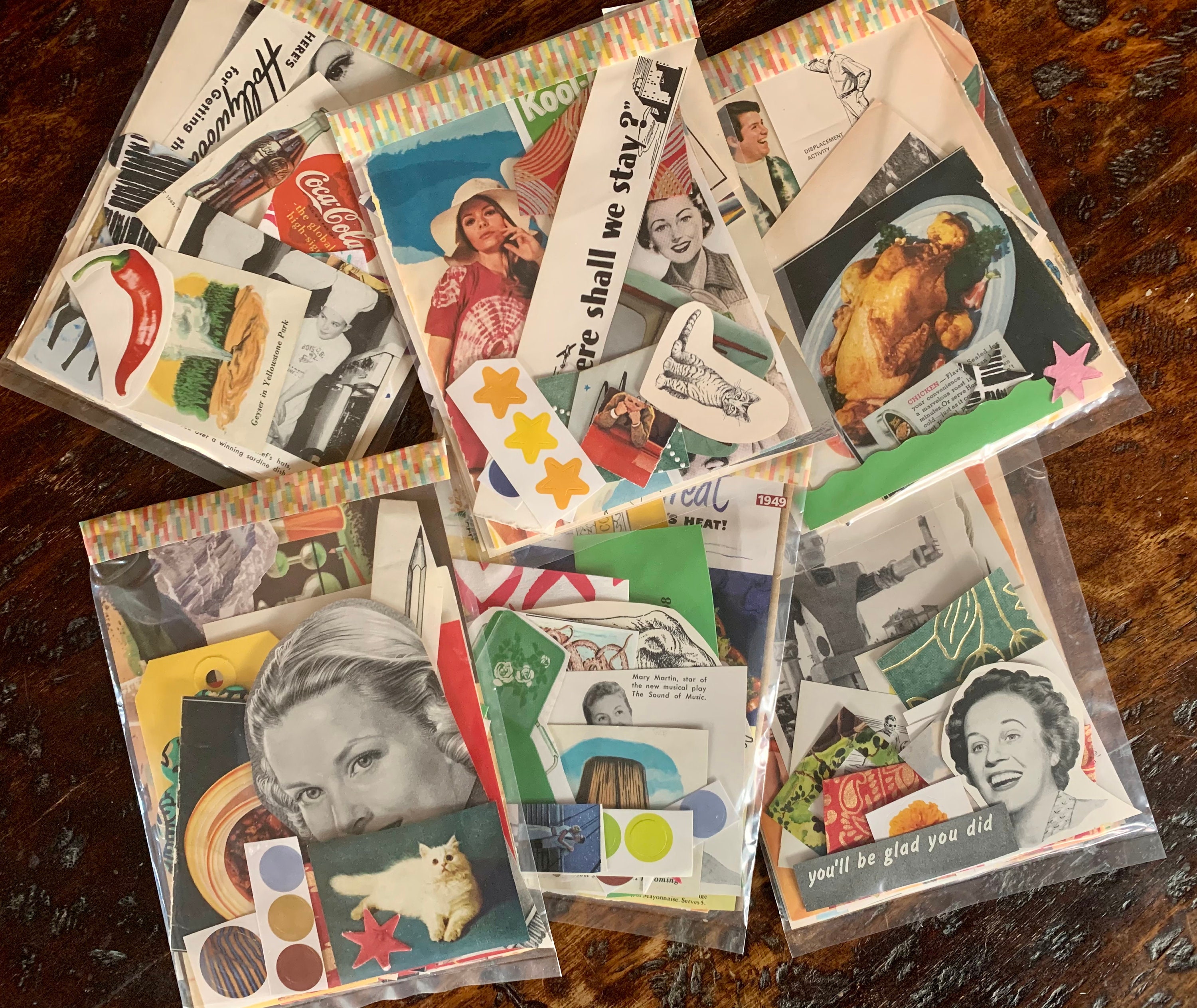 Mini Vintage Collage Kit - Etsy