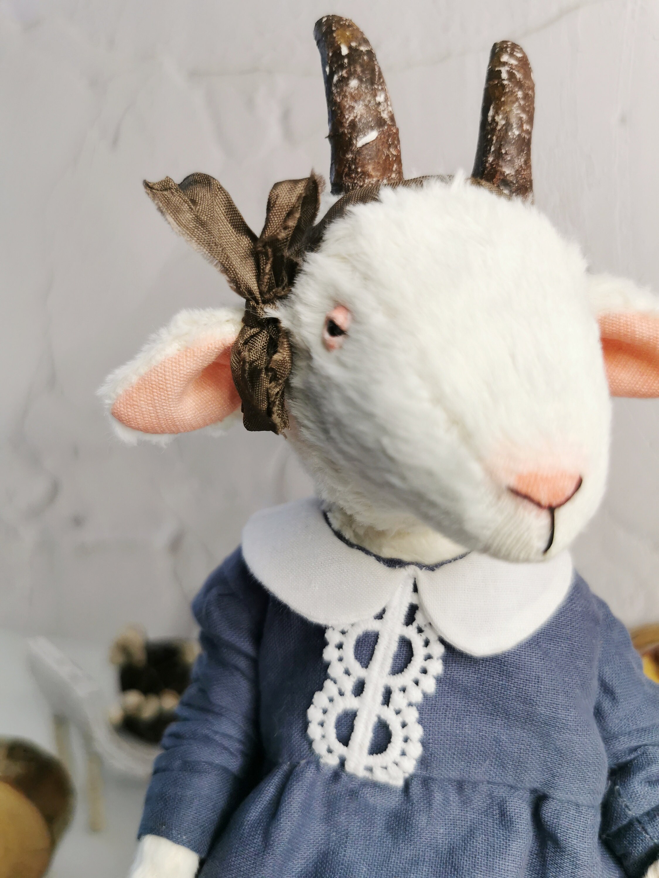 Handmade Collectible Teddy Goat - Etsy