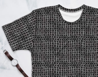 Faux Chainmail Print Shirt - Etsy