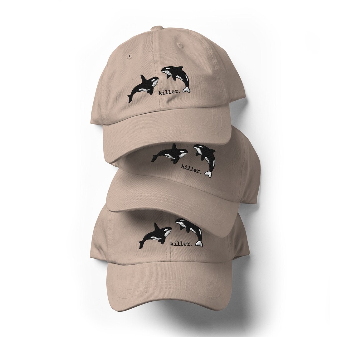 Embroidered Orca Whale Dad Hat, Killer Whale Cap, Killer Joke Whale ...