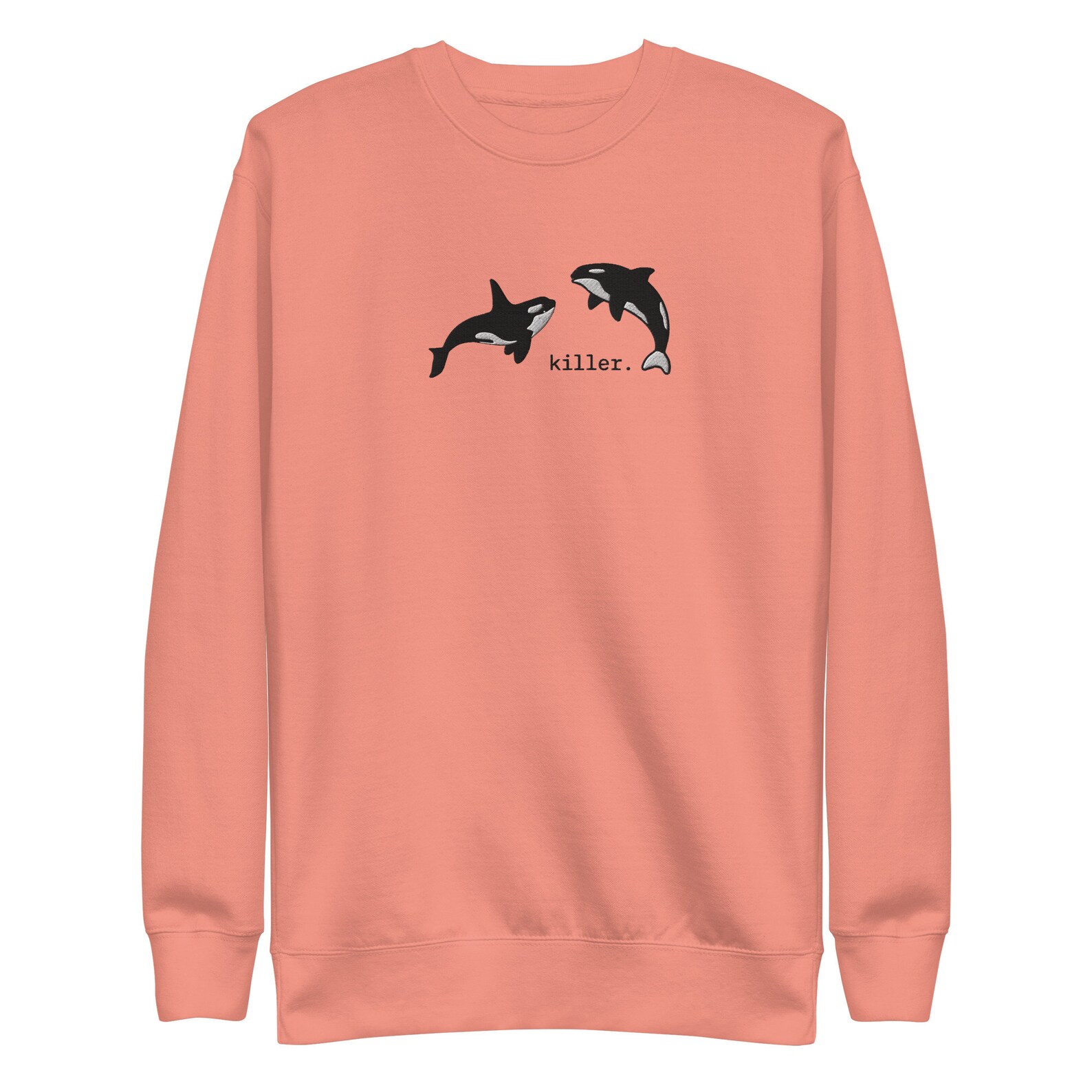 Embroidered Orca Whale Sweatshirt Killer Whale Pullover Orca - Etsy