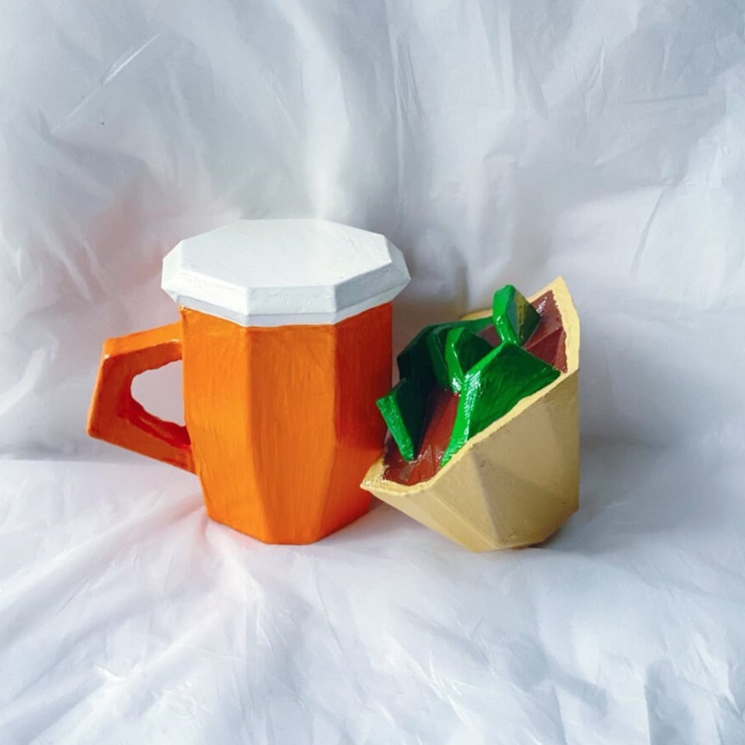 Old School Runescape Miniature Beer and Kebab 3D Printed Hand-painted ...