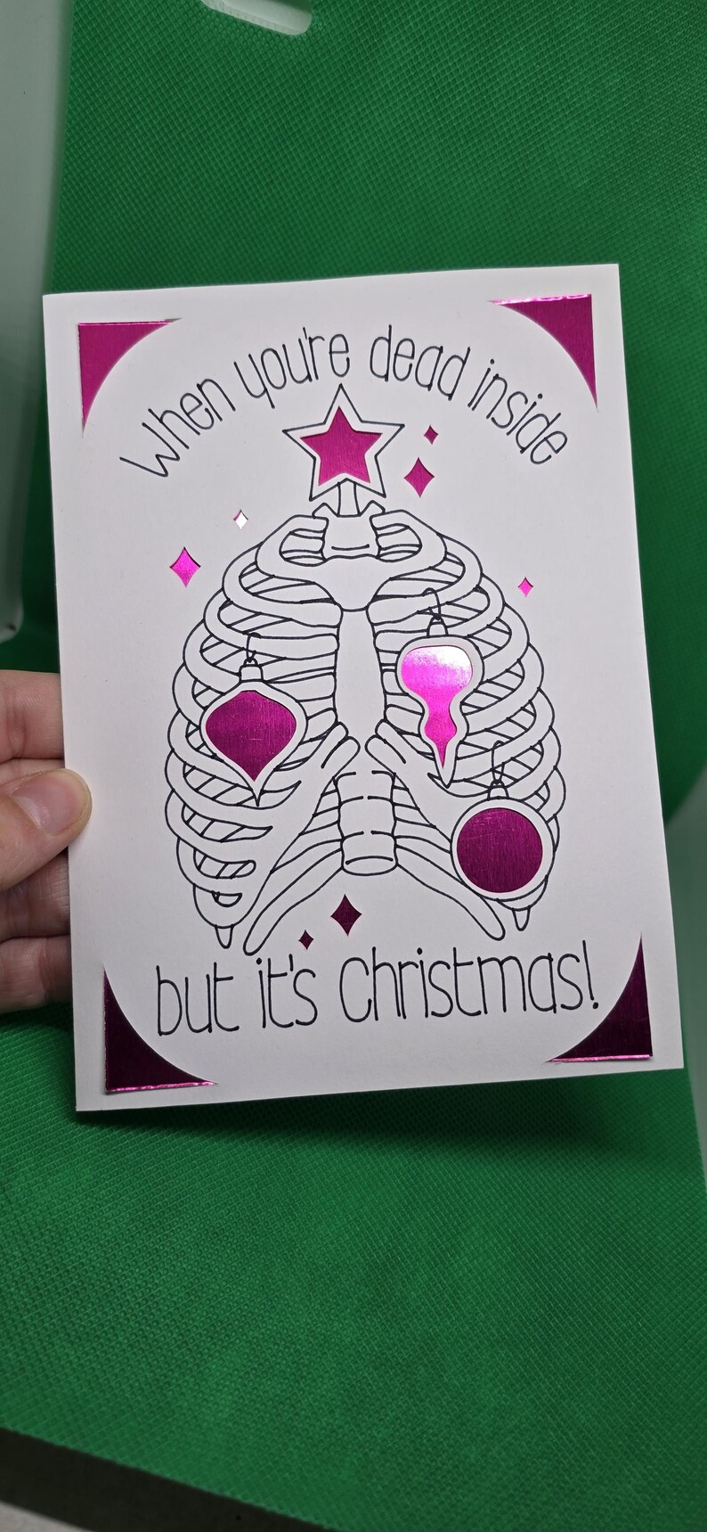 Dead Inside Christmas Card - Etsy