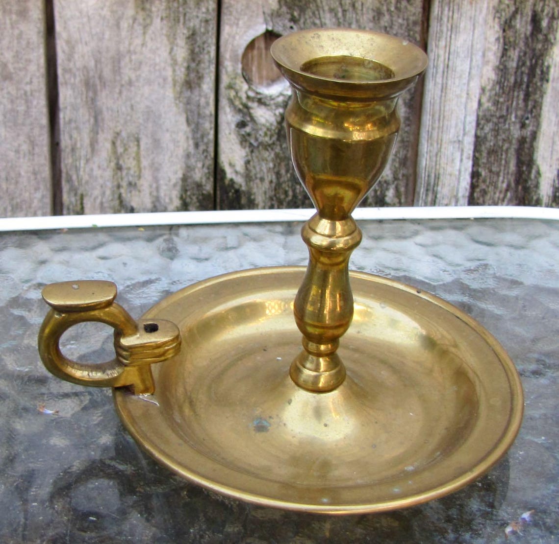 Vintage Brass Chamber Candle Holder, With Loop Handle and Drip Tray - Etsy
