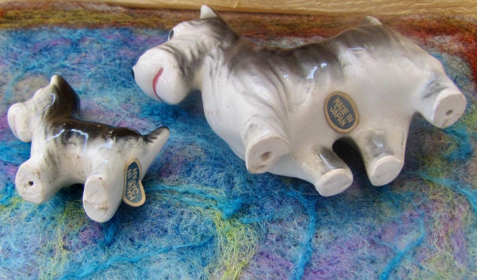 Schnauzer Miniature Figurines, Made in Japan, Ceramic Dogs, Set of 3 - Etsy