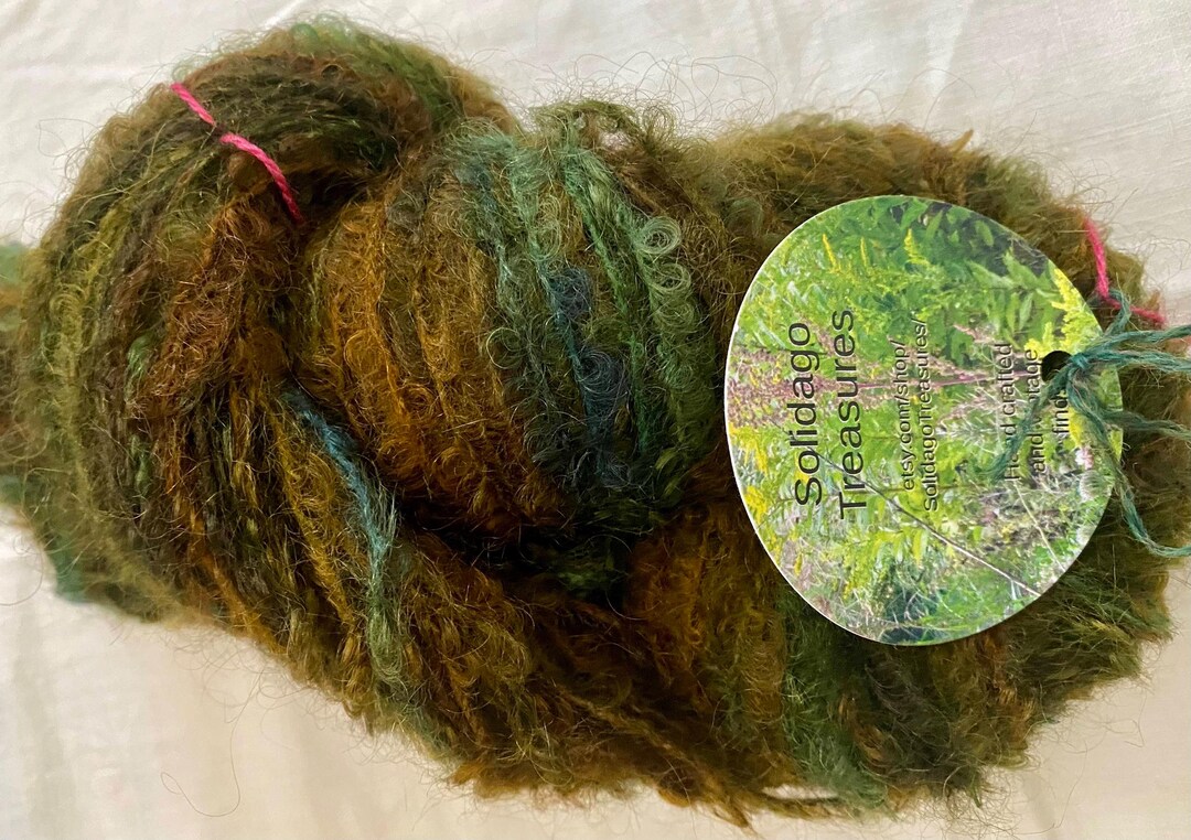 Hand Dyed Curly Mohair Yarn- Several Multicolored Options - Etsy