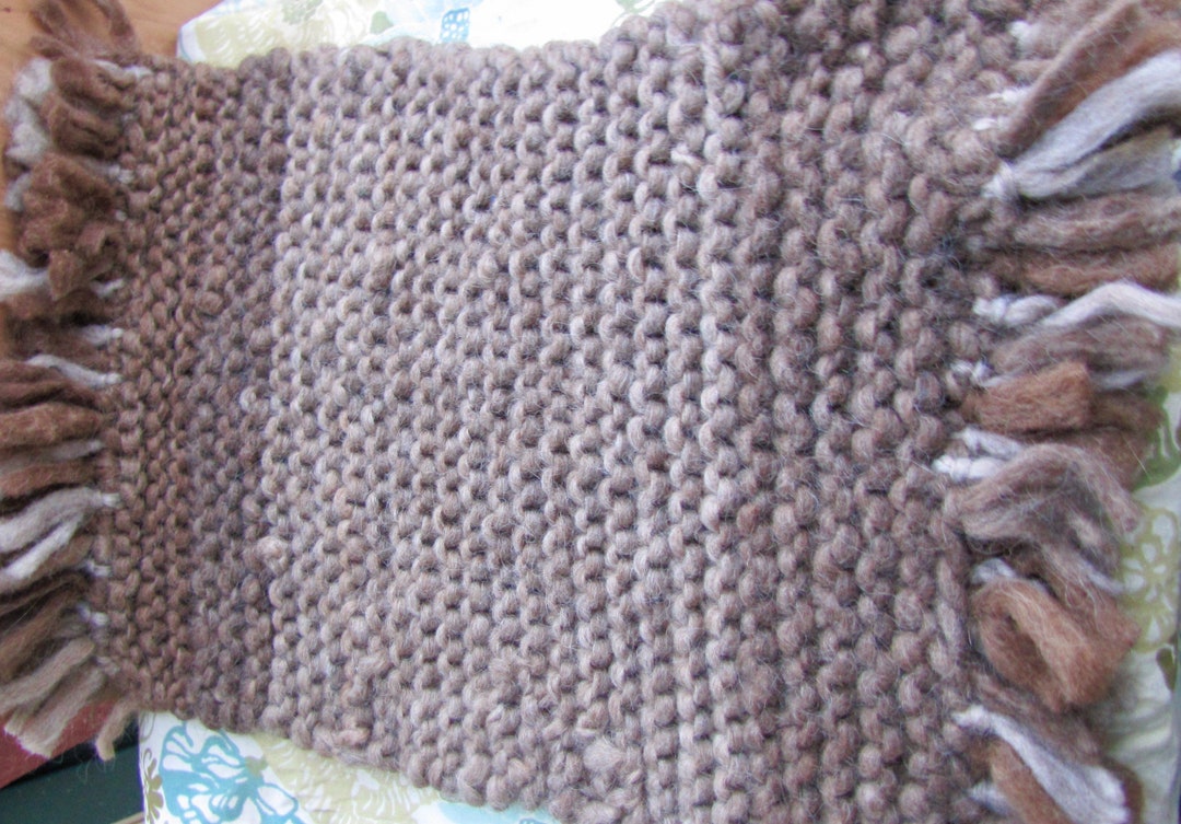 Knitted Wool Roving Rug or Mat - Etsy