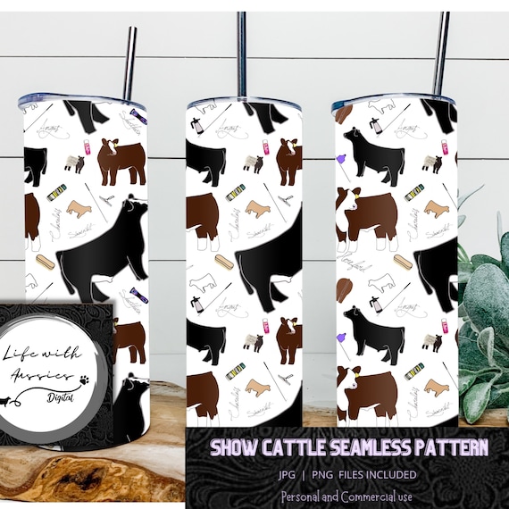 Show Pig Steer Heifer Sheep Goat Seamless Livestock Pattern - Etsy