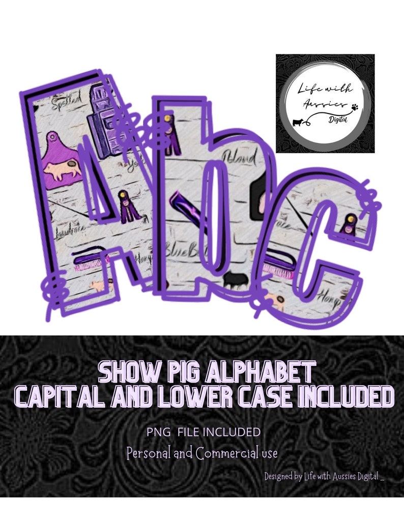 Mostrar letras mayúsculas y minúsculas de cerdo, digital, descargar ...